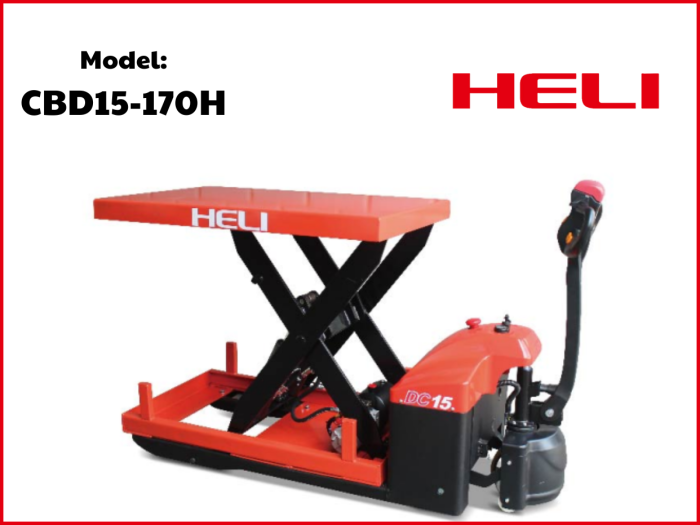 Xe Nâng Điện Heli Bàn Nâng Dắt Lái 1.5 Tấn CBD15-170H - Xenangvn.com